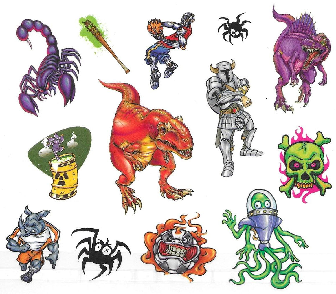 Grande pochette de 25 tatouages verts – Tattoo Sticker